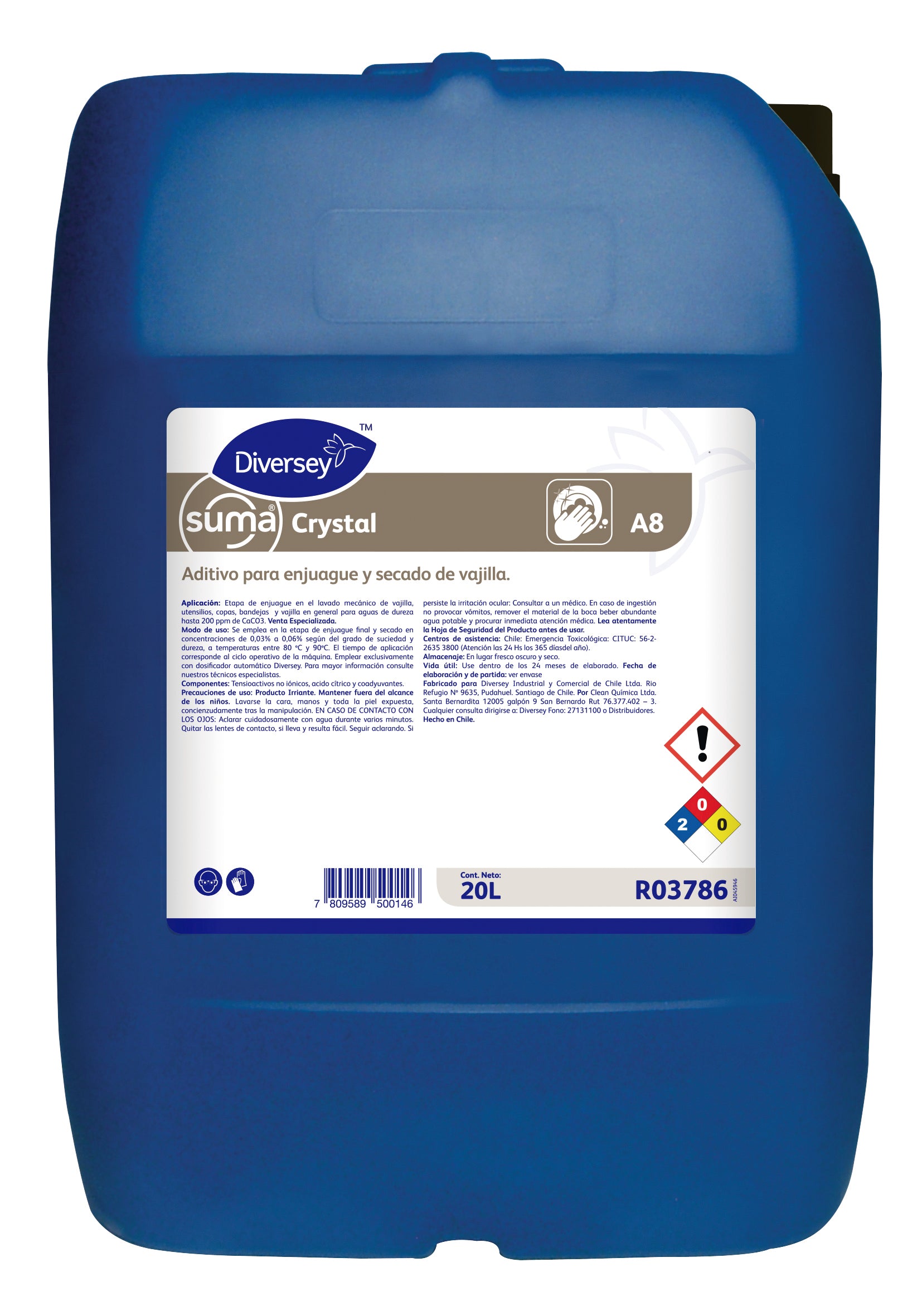 Suma Crystal Additive For Dishware Rinse And Dry - (20LT)| Chilean office
