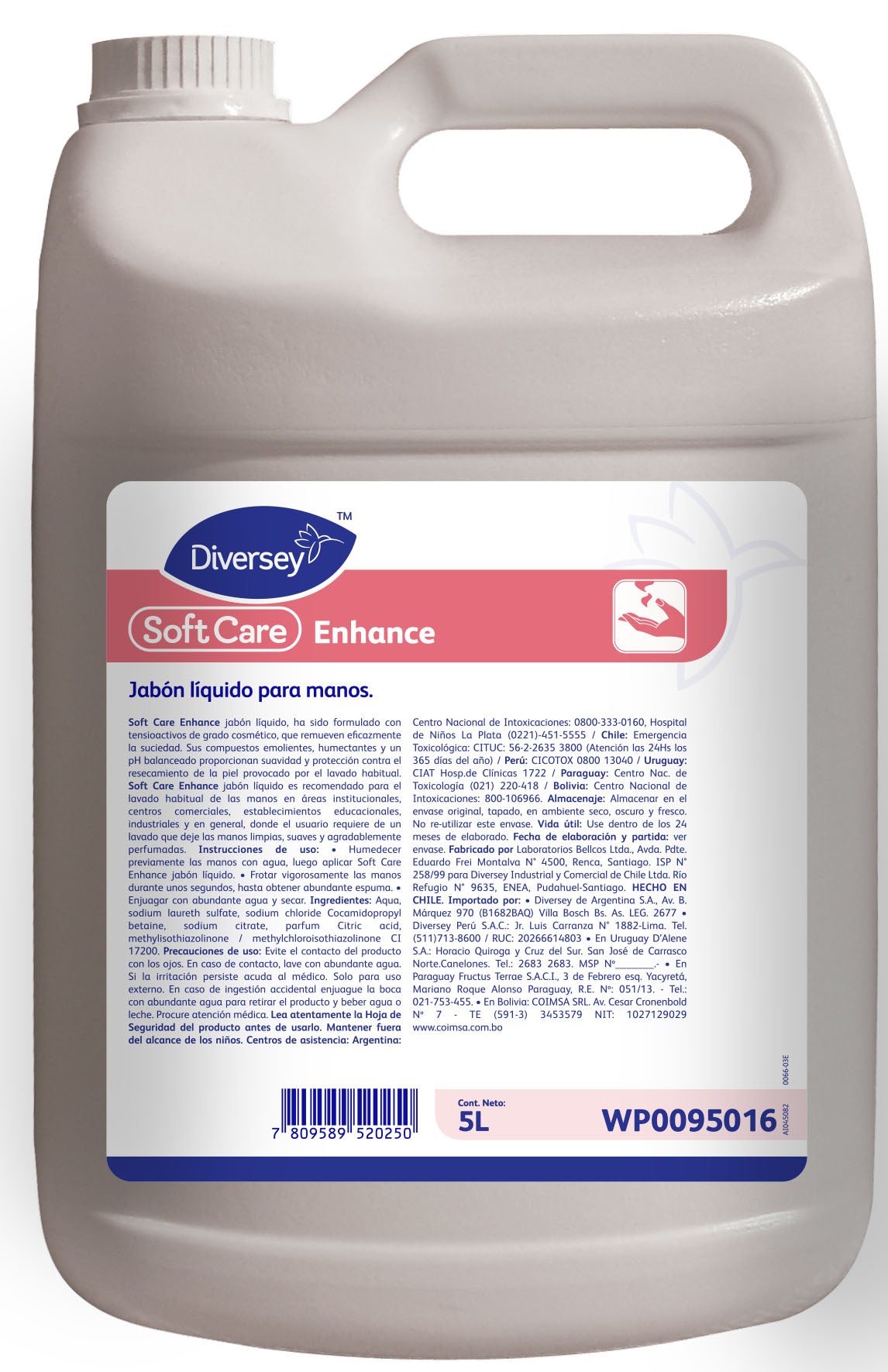 Soft care Enhance Bulk Soap (4 units x 5 LITERS)| office chile|axam.cl